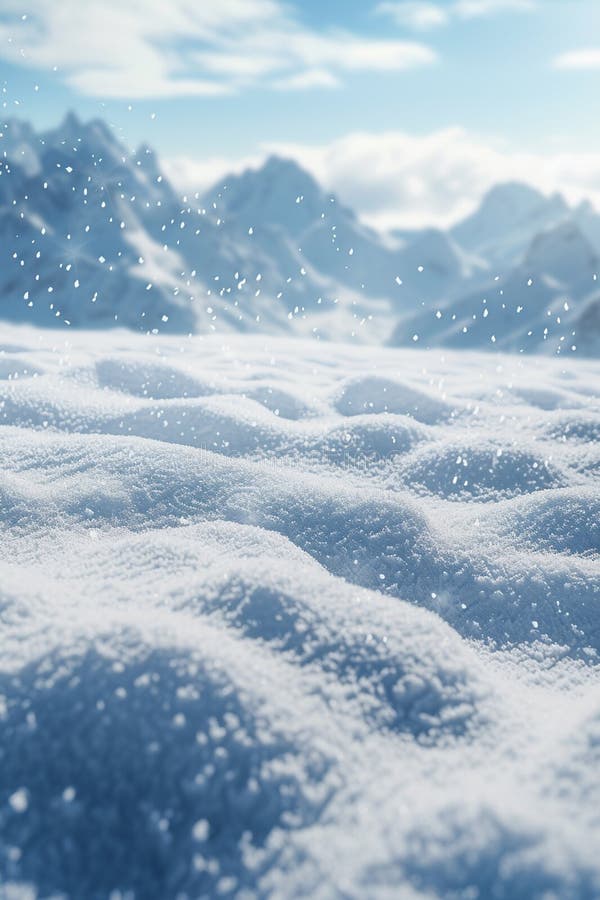 Snowflakes in the Mountains Close-up Stock Photo - Image of texture ...