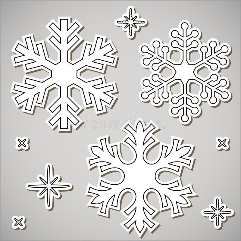 Paper Snowflakes Illustration Stock Vector - Illustration of snow ...
