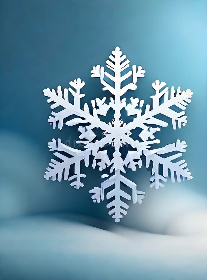 Snowflakes on Painted Background 3D Shadows Pantone Stock Illustration ...