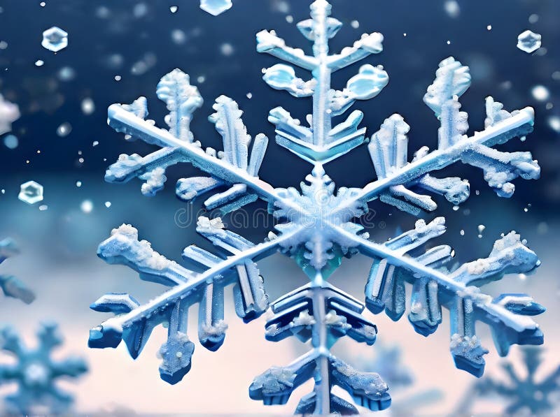 Snowflakes on Painted Background Pantone Palette. Stock Illustration ...