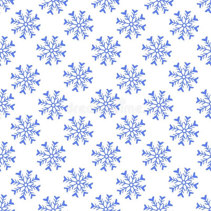 Snowflakes Pattern. Winter Printable Design for Web Background Stock ...