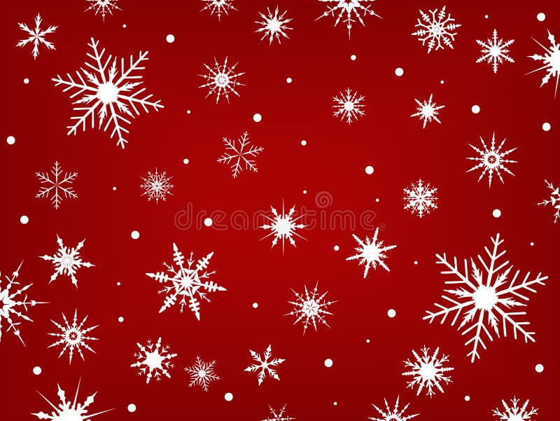 Snowflakes on a Red Background Stock Vector - Illustration of xmas ...