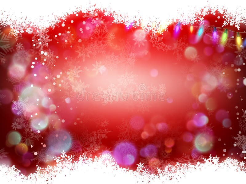 Snowflakes on Red Background. EPS 10 Stock Vector - Illustration of ...