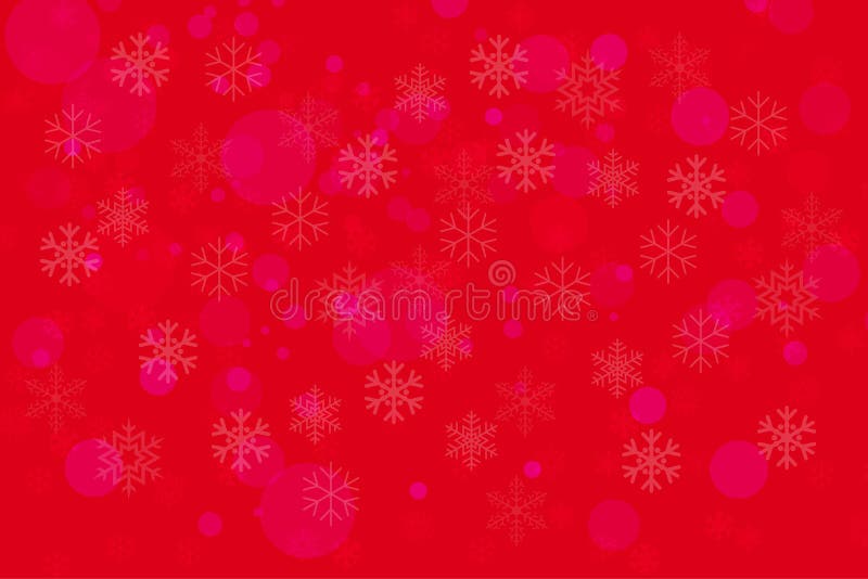 Snowflakes on Red Background. Vector Illustration Stock Illustration ...