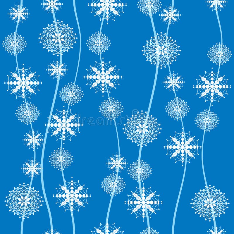 Watercolor Snowflake Seamless Pattern Stock Vector - Illustration of ...