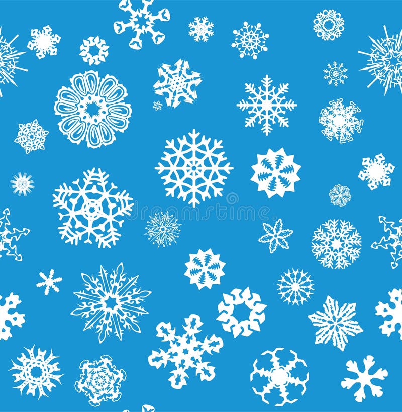 Snowflakes Seamless Pattern Stock Vector - Illustration of yule ...