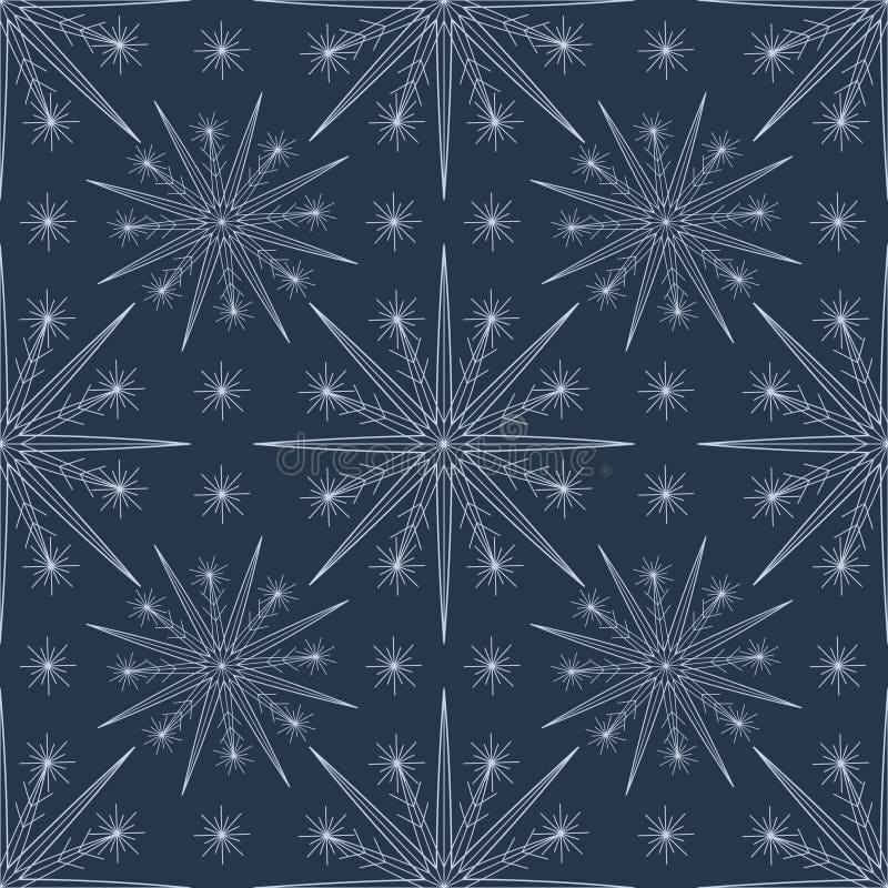 Winter Snowflakes Vector Pattern Stock Vector - Illustration of ...