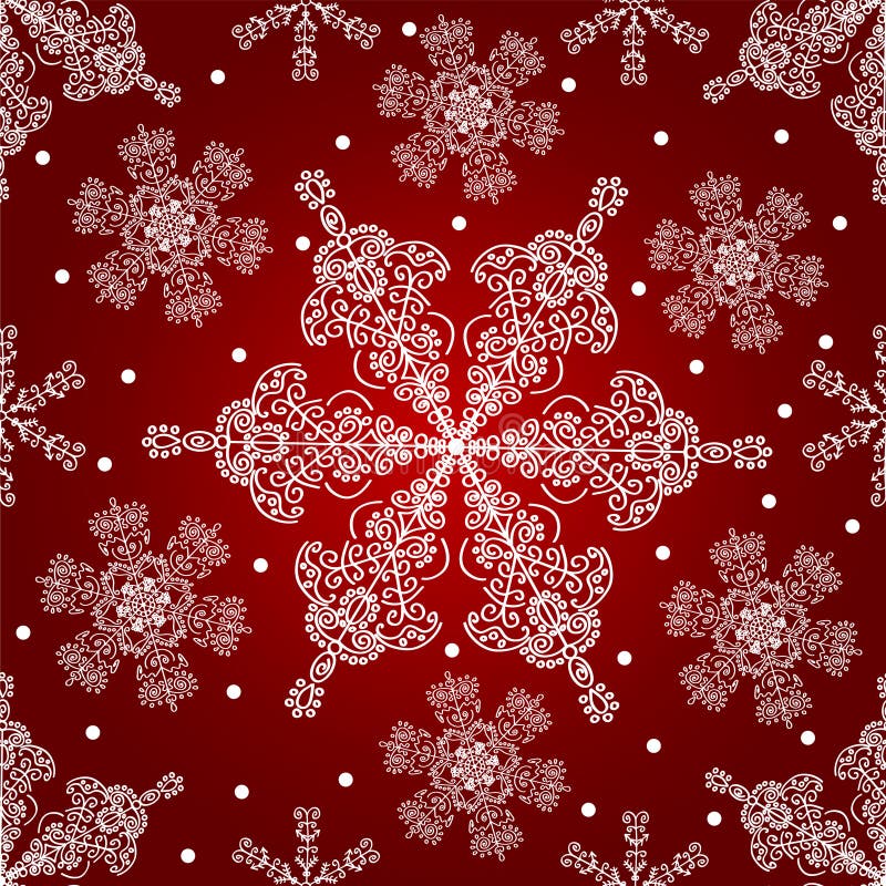 Snowflakes Seamless Pattern Stock Vector - Illustration of yule ...