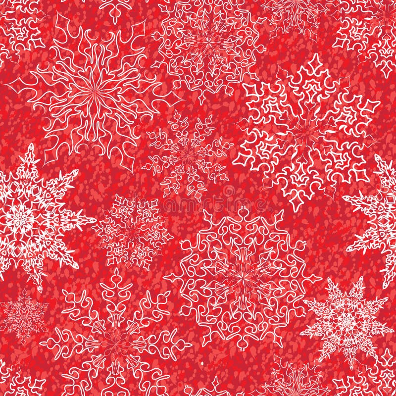 Snowflakes Seamless Pattern Stock Vector - Illustration of background ...