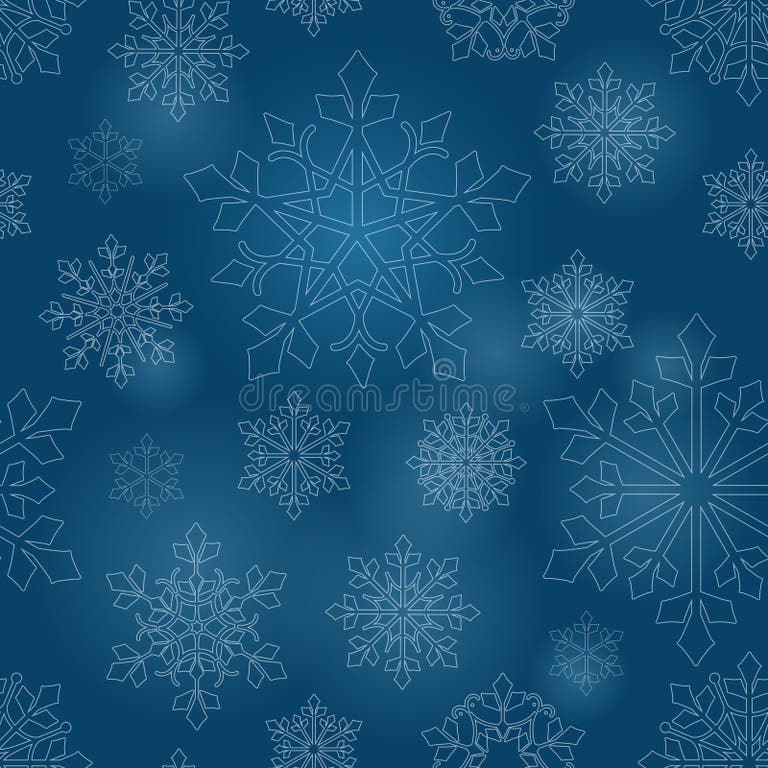 Snowflakes Seamless Pattern Stock Vector - Illustration of element ...