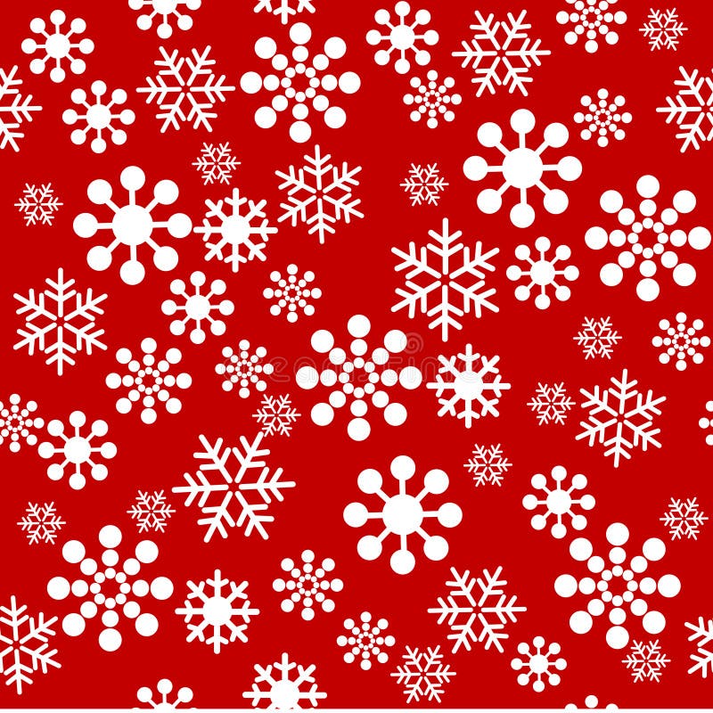 Snowflakes Seamless Pattern Stock Illustration - Illustration of decor ...