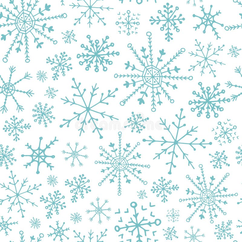Snowflakes Seamless Pattern. Winter Background Stock Vector ...