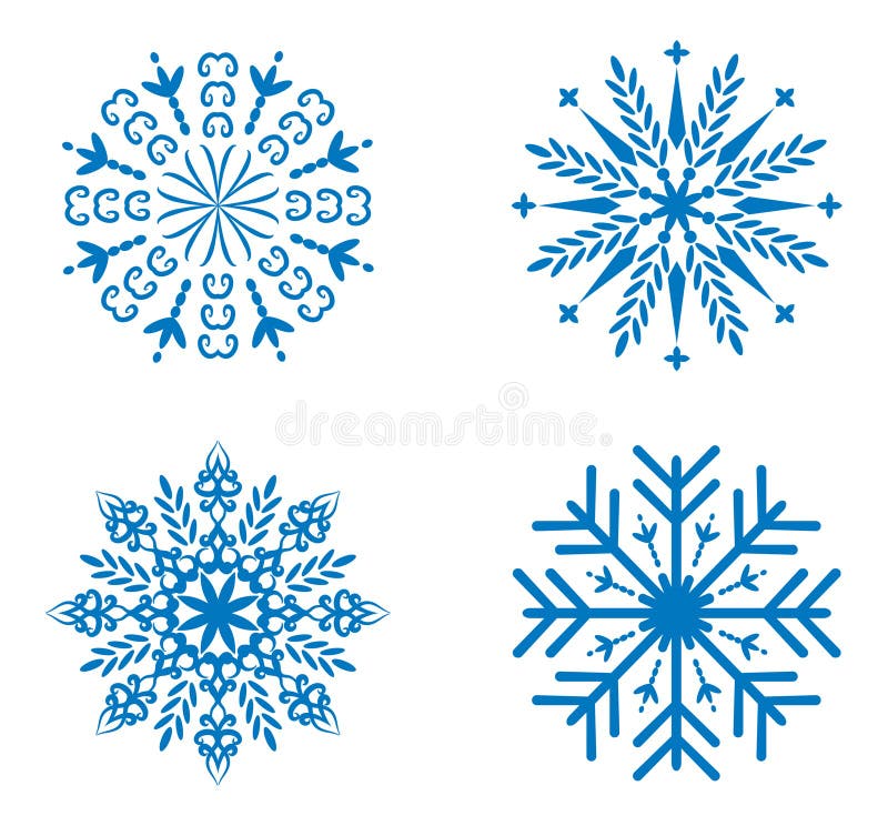 Snowflakes set for design stock vector. Illustration of ornament - 46498860