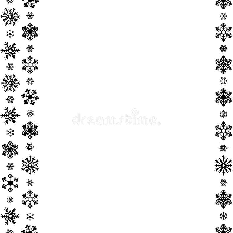 Vertical Borders Silhouette Vector Border Divider Black Line