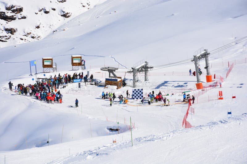 Snowflakes at a Ski Resort in Santiago, Chile Editorial Stock Photo ...
