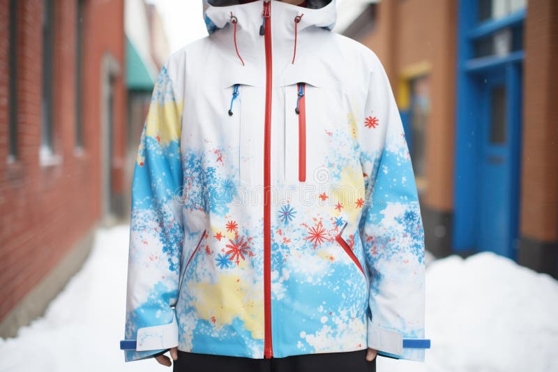 Snowflakes on Snowshoers Jackets Stock Illustration - Illustration of ...