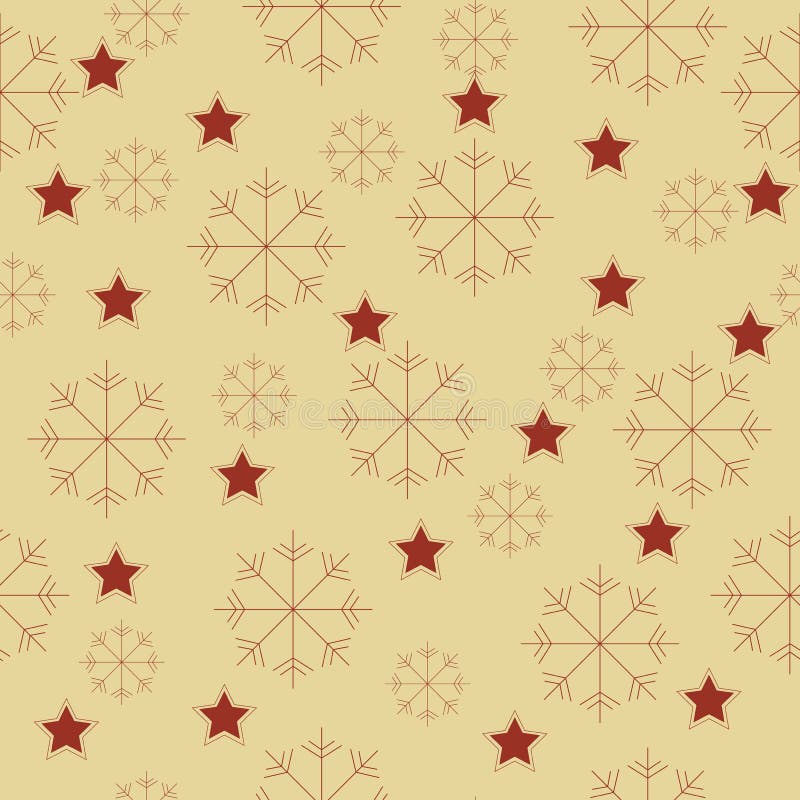 Snowflakes and Stars Pattern Stock Vector - Illustration of xmas ...