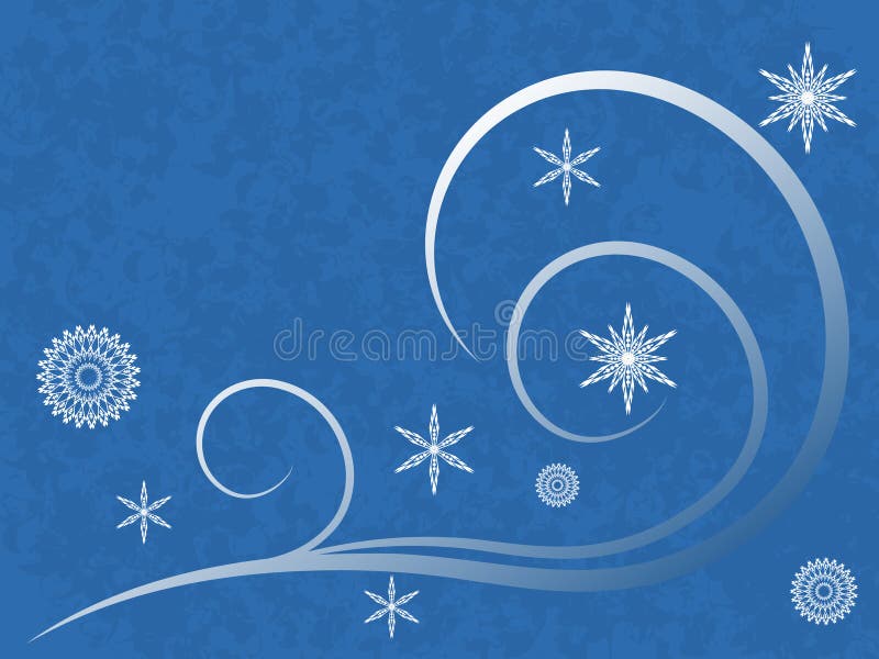 Snowflakes and Swirls stock vector. Illustration of hexagon - 3513132