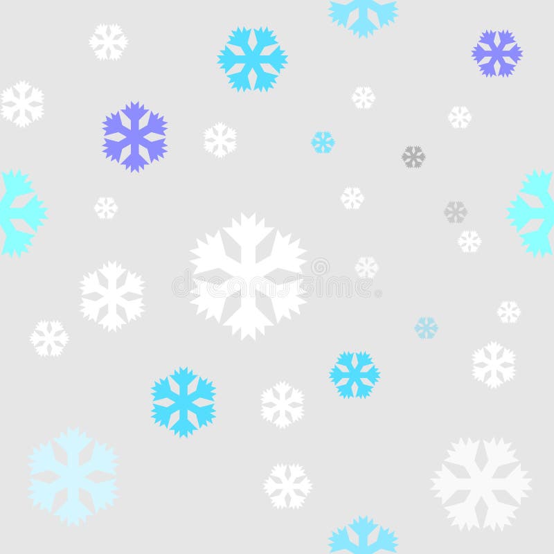Multi-color Snowflakes Symbol Pattern on Grey Background. Stock ...