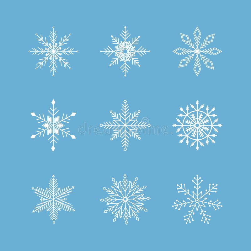 Snowflakes - Vector Icons. Snow. Snowflakes Template. Snowflake ...