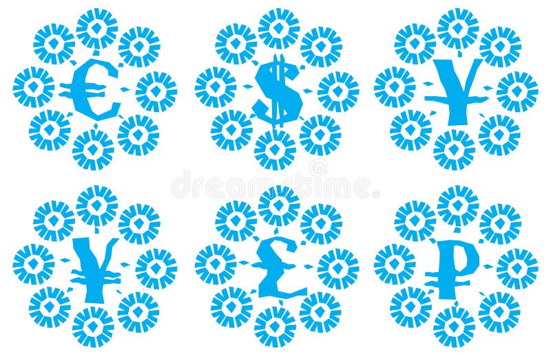 Snowflakes stock vector. Illustration of crystal, blue - 47738847