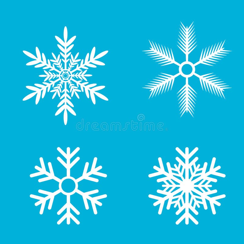 Snowflakes Vector Set. Snow Flake Icon Stock Vector - Illustration of ...
