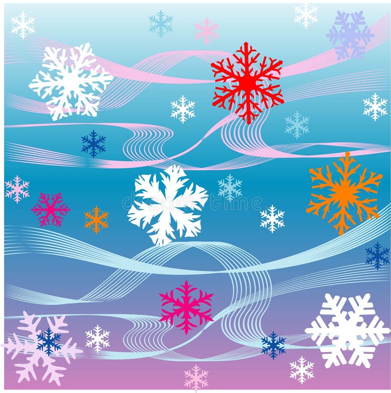 Snowflakes and waves stock illustration. Illustration of waves - 1676972