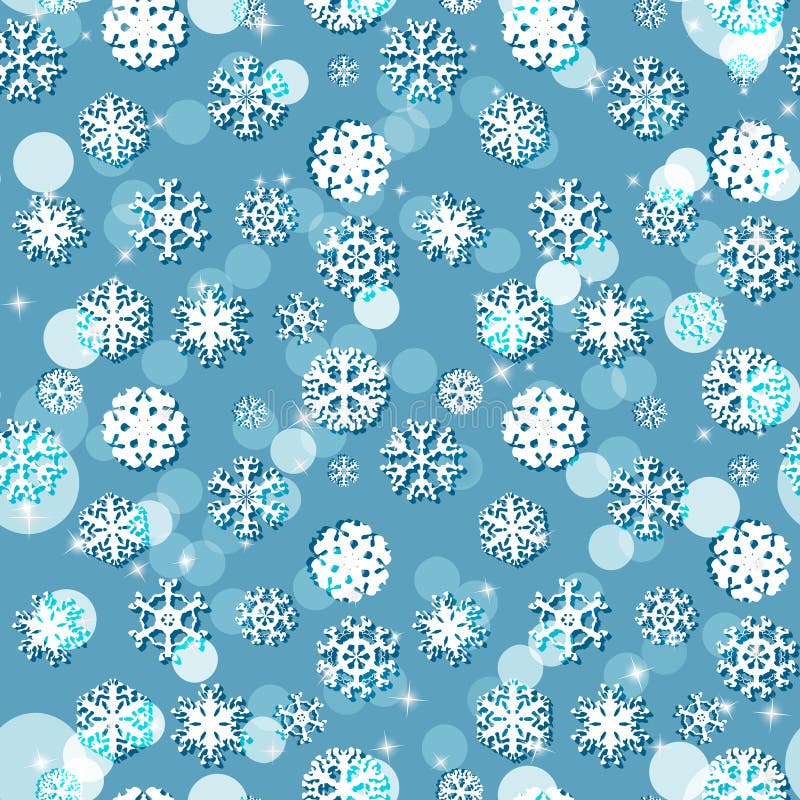 Snowflakes Winter Seamless Texture, Endless Pattern Stock Vector - Illustration of holiday ...