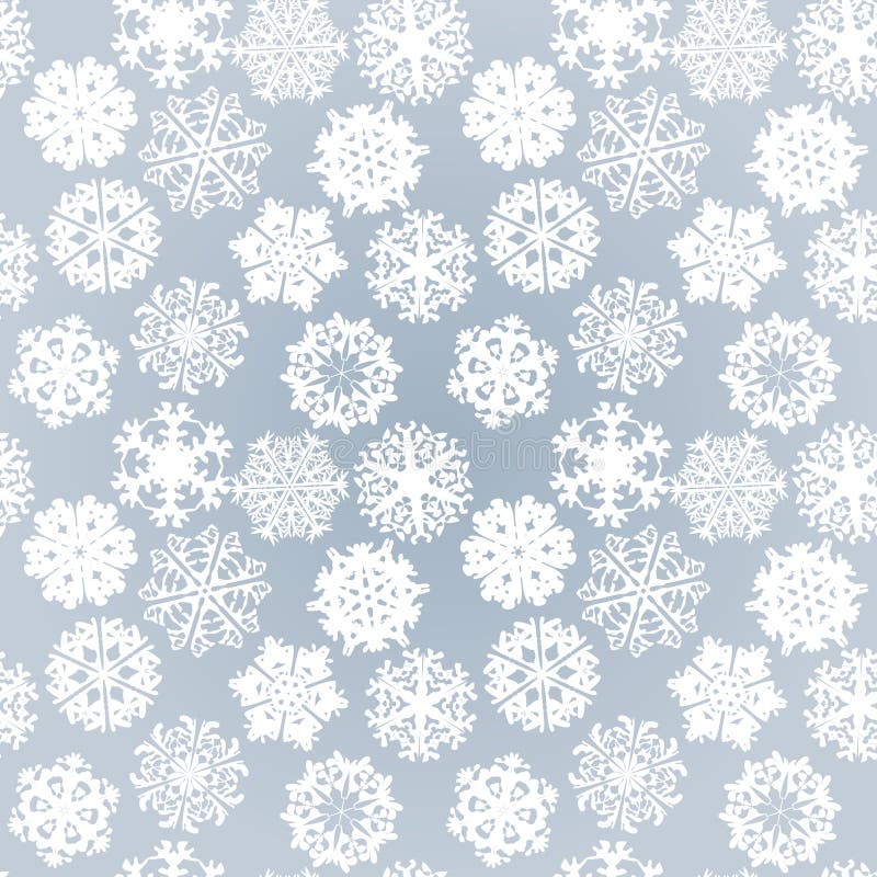 Snowflakes Winter Seamless Texture, Endless Pattern Stock Vector ...