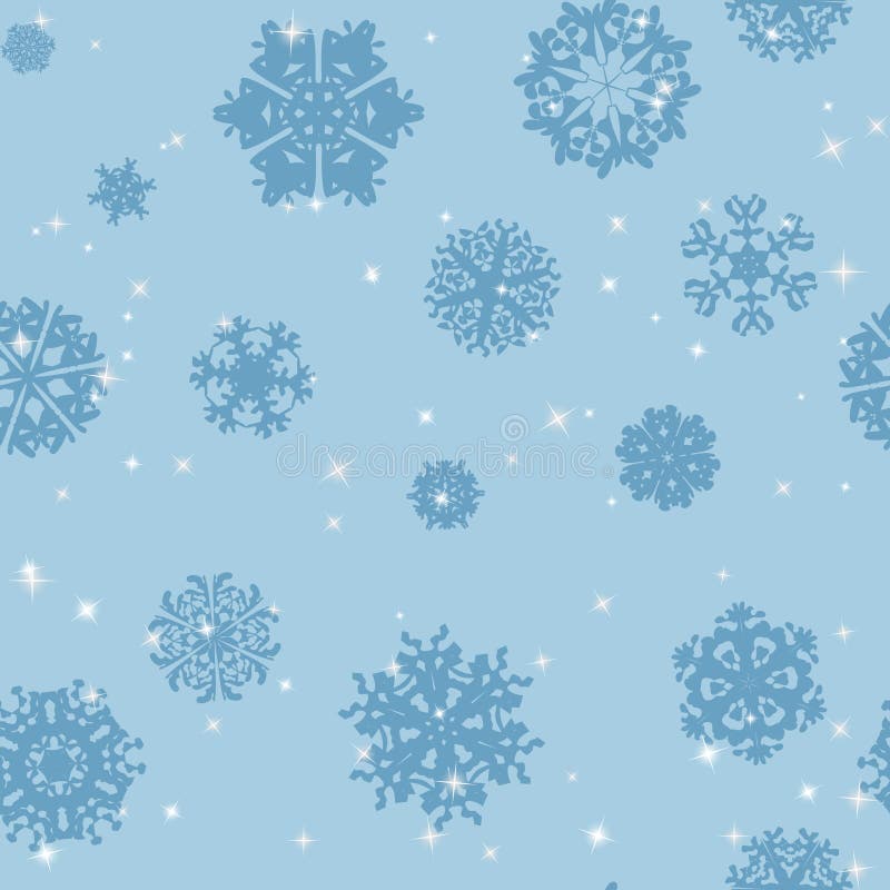 Snowflakes Winter Seamless Texture, Endless Pattern Stock Vector - Illustration of christmas ...