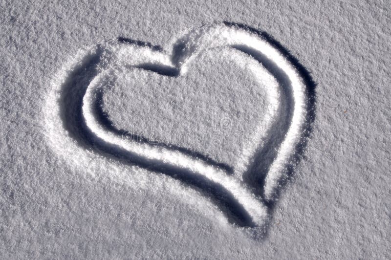 Snowheart stock photo. Image of frozen, february, valentine - 7912756