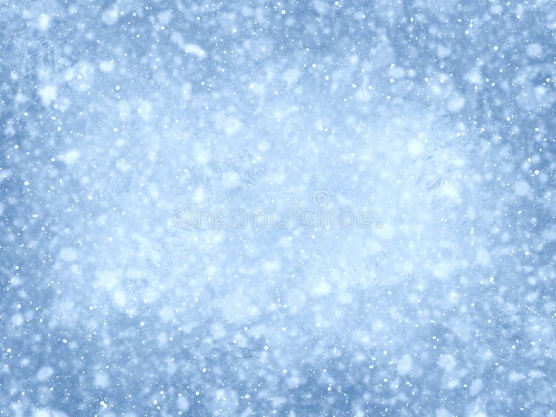 Snowing Abstract Blurred Texture on a Cold Blue Winter Background. Snow ...