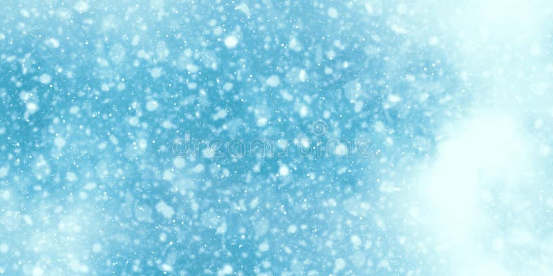 Snowing Abstract Blurred Texture on a Cold Blue Winter Background. Snow ...