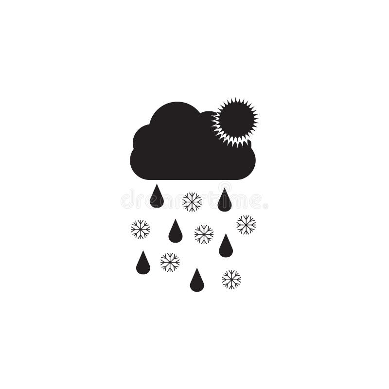 Snowing cloud Icon stock vector. Illustration of season - 105809590