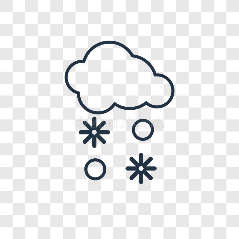 Snowing Linear Icon. Modern Outline Snowing Logo Concept on Whit Stock ...