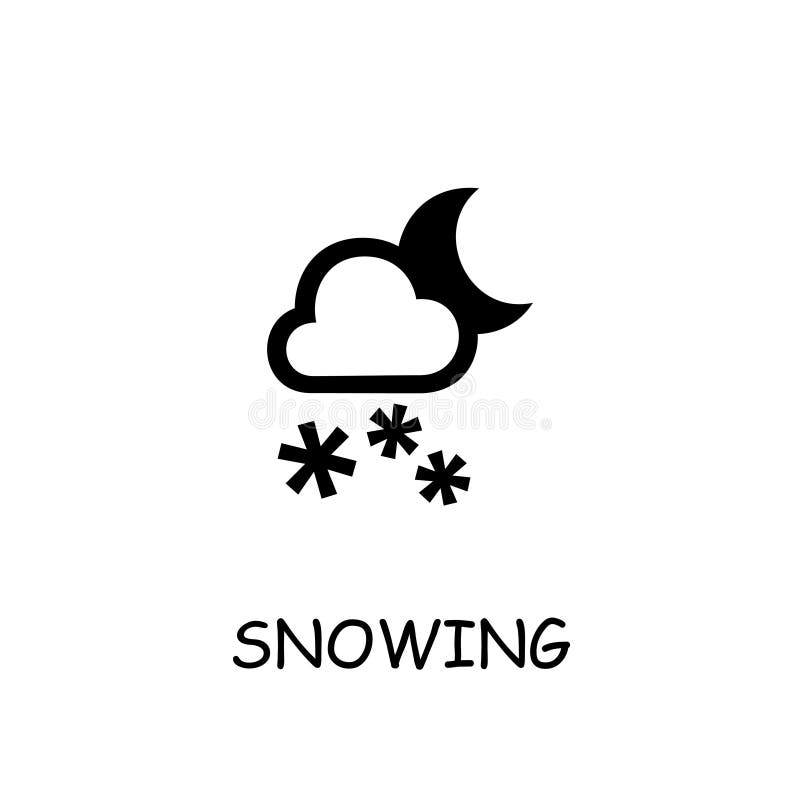 Snowing Icon. Trendy Snowing Logo Concept On White Background Fr Stock ...
