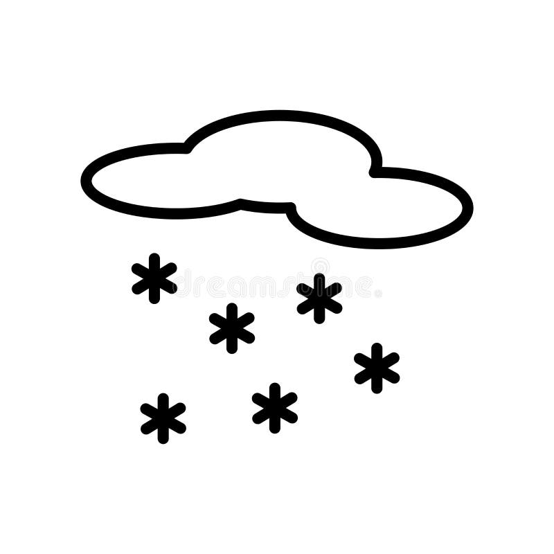 Snowing Icon Vector Isolated on White Background, Snowing Sign , Linear ...