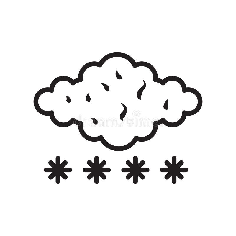 Snowing Icon Vector Isolated on White Background, Snowing Sign Stock ...