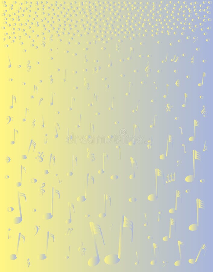 Snowing Music Notations stock vector. Illustration of flat - 148598945