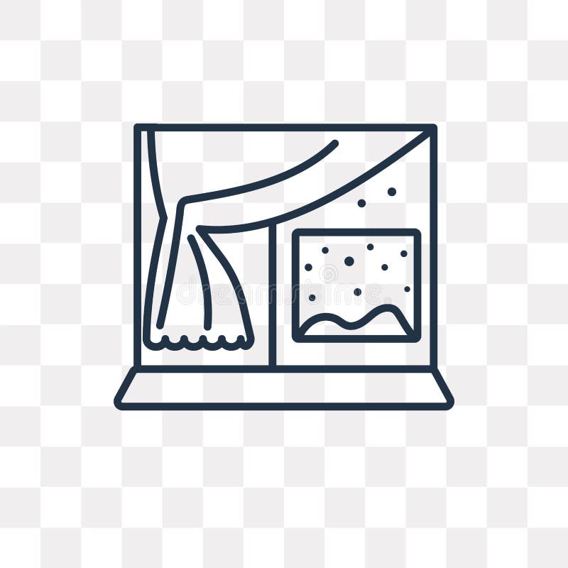 Snowing Vector Icon Isolated on Transparent Background, Linear S Stock ...