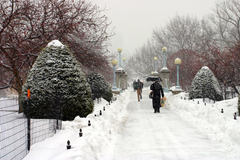Snowing Winter at Boston, Massachusetts, USA Editorial Photo - Image of ...