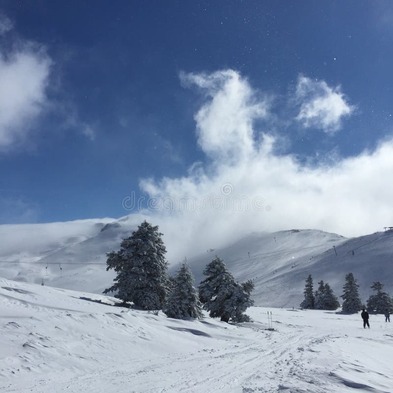 Snowland stock photo. Image of snowland, white, skiing - 110784128