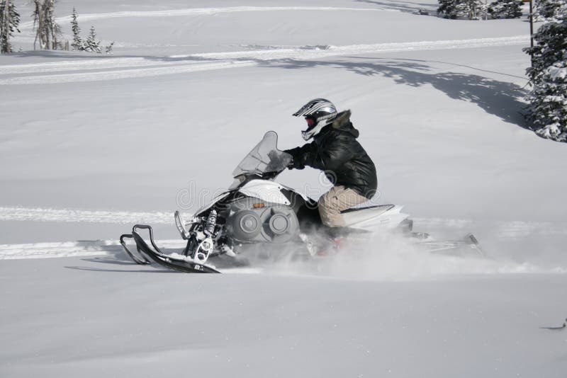 Snowmachine or Snowmobile Rider 1 Stock Photo - Image of active, snow ...