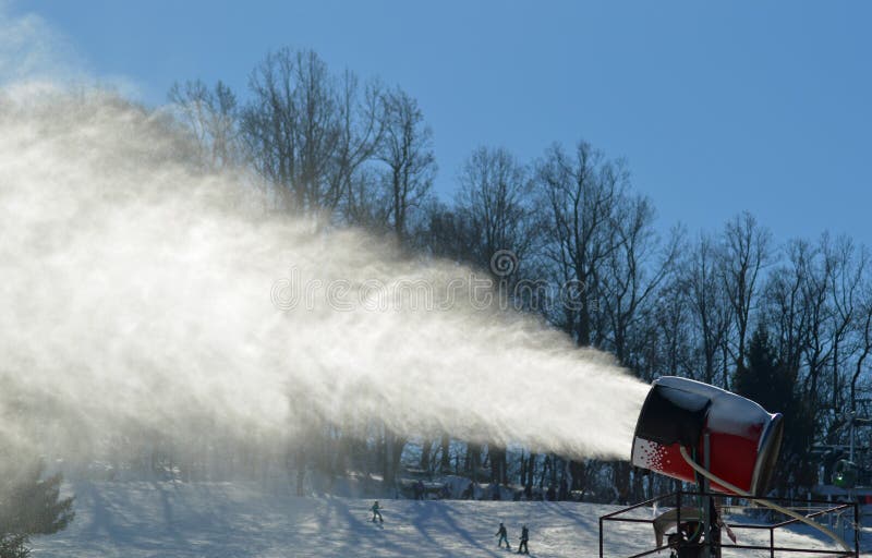 Snowmaker on Ski Slopes stock image. Image of slope - 238459779
