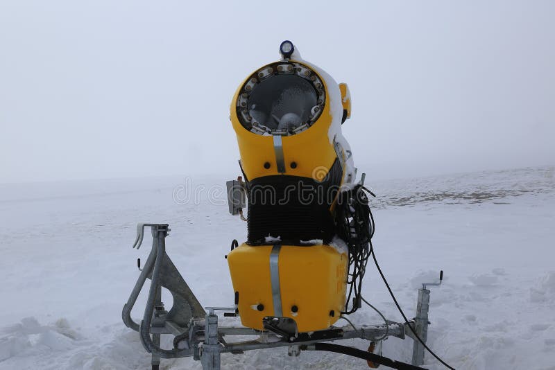 Snowmaking machine stock image. Image of snowgun, outdoor - 37538579