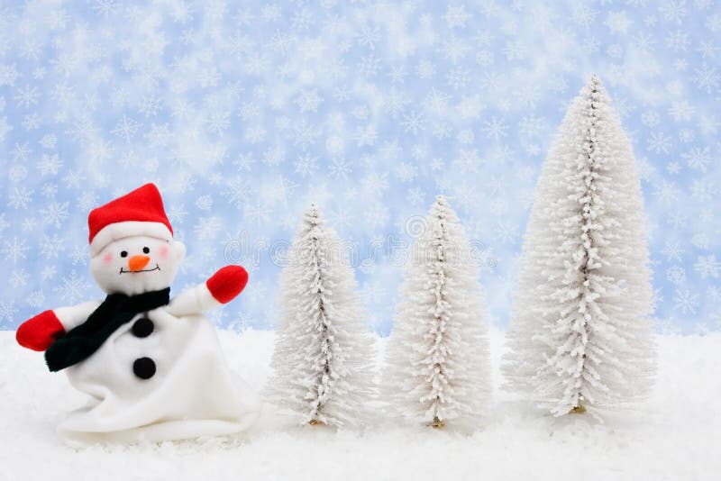 A Group of Snowmen in the Snow Stock Image - Image of funny, snow: 17377349