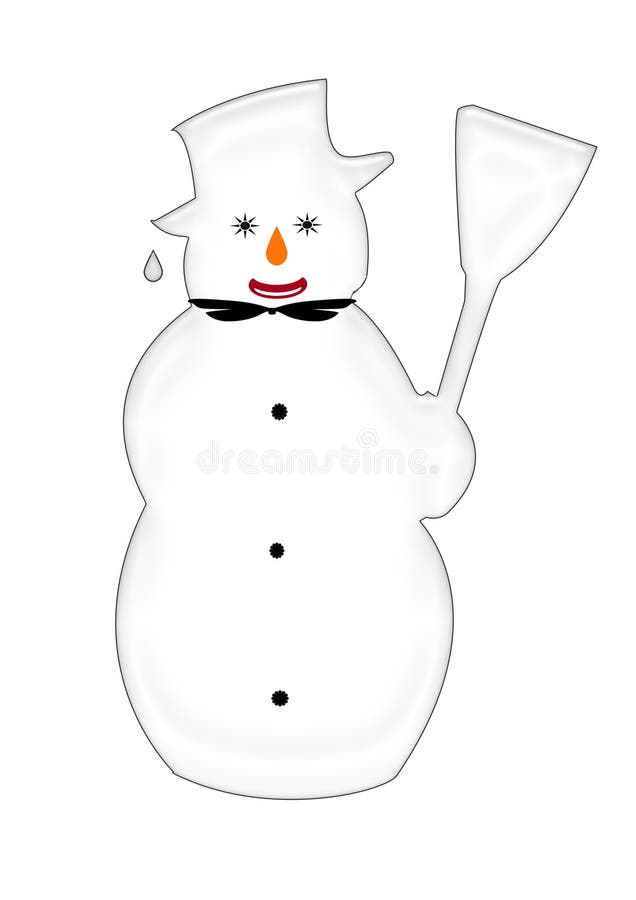 Hand Drawn Snowman stock vector. Illustration of frozen - 12139645