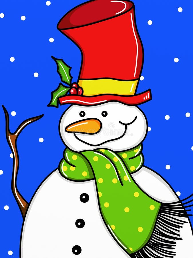 Snowman stock illustration. Illustration of color, traditional - 16913939