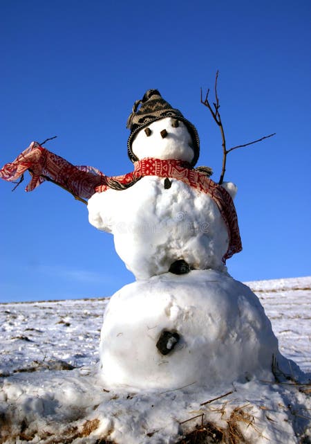Snowman stock image. Image of build, cold, figure, snowman - 1724009