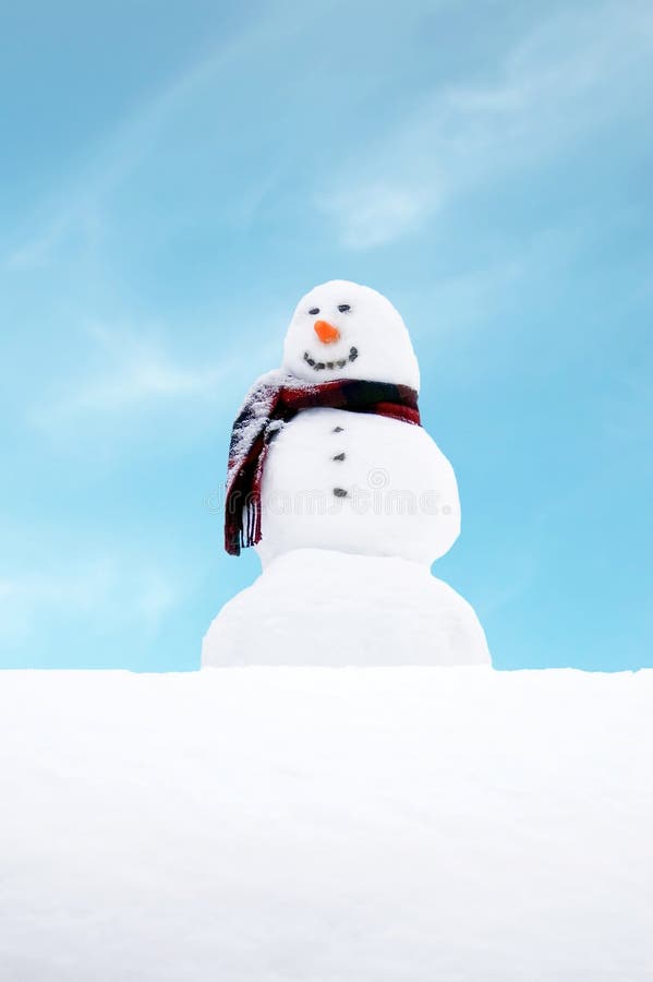 Kid Protect Snowman, Sun, Illustration Stock Illustration ...